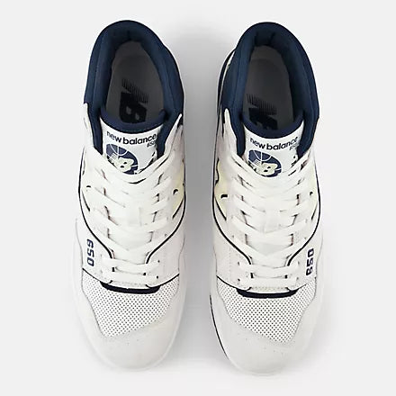 New Balance 650 Sea salt with nb navy and dawn glow – Stencil